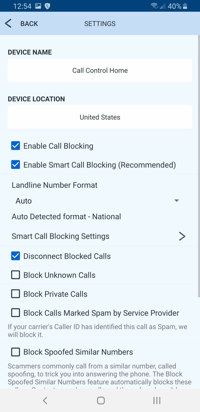 Call Control Home - Call Control
