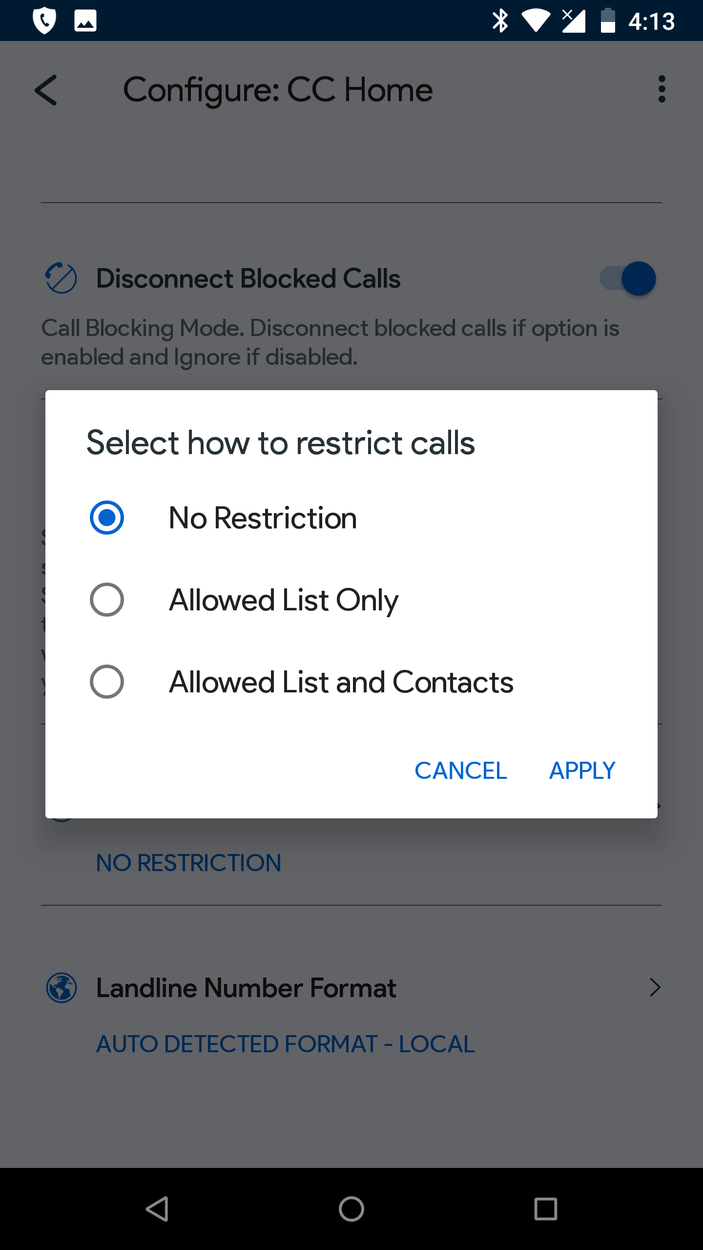 Call Control Home Android - Call Control
